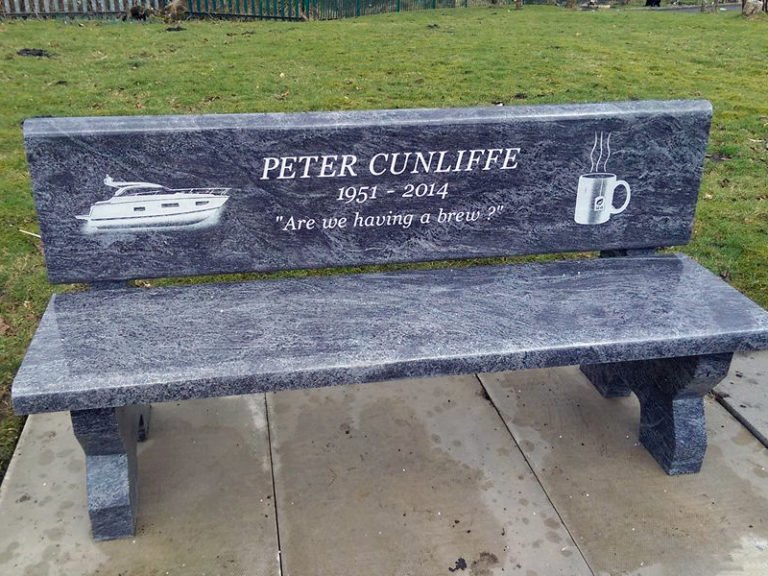Granite Benches for Cemetery, White, Grey Stone Garden benches