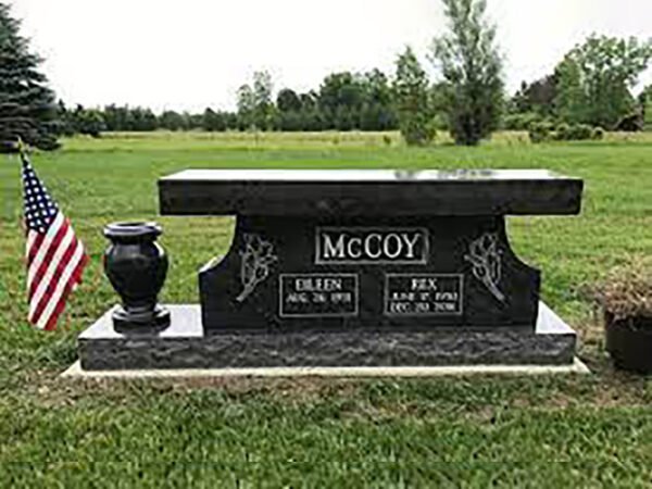 Granite Benches for Cemetery, White, Grey Stone Garden benches