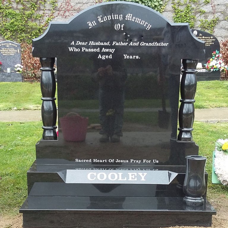 Canopy Headstones - Granite Canopy Apex Top Memorial Headstones for Graves