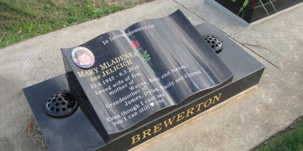 Book Type Memorials - Granite Bible Shaped Headstones Grave Markers