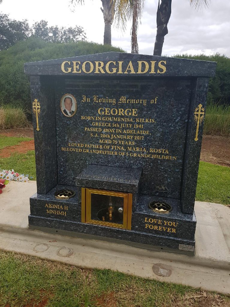 Canopy Headstones - Granite Canopy Apex Top Memorial Headstones for Graves