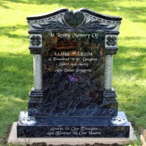 Canopy Headstones - Granite Canopy Apex Top Memorial Headstones for Graves