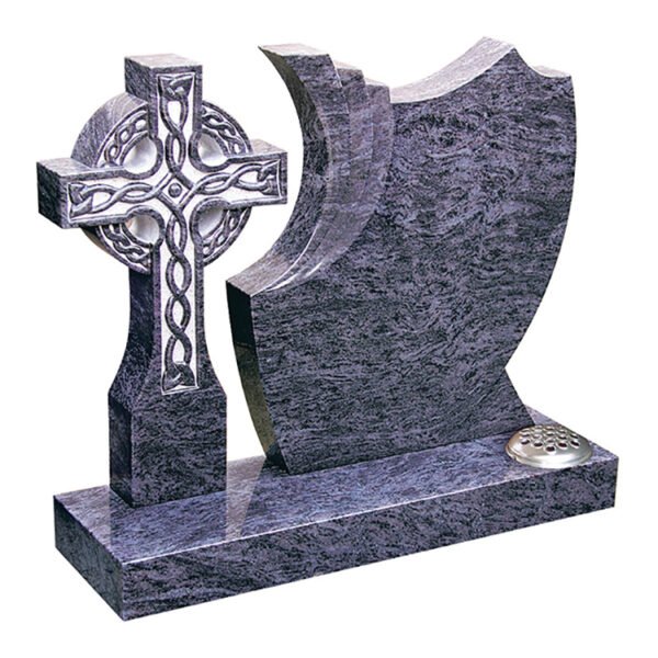 Cross Tombstones, Black Granite Cross Headstone for Cemetery Graves