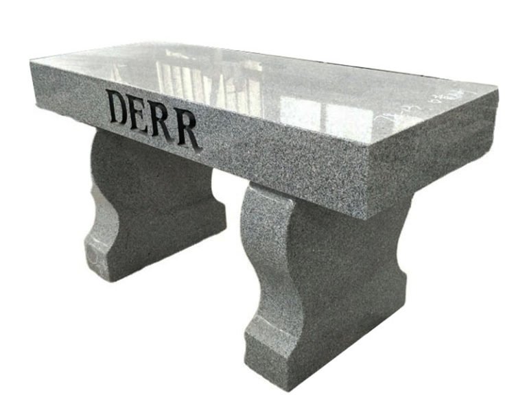Granite Benches for Cemetery, White, Grey Stone Garden benches