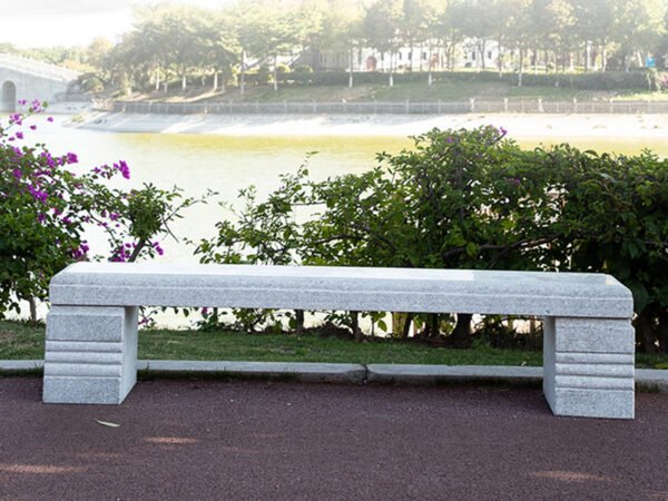 Granite Benches for Cemetery, White, Grey Stone Garden benches