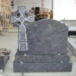 Grey Granite Cross Gravestone