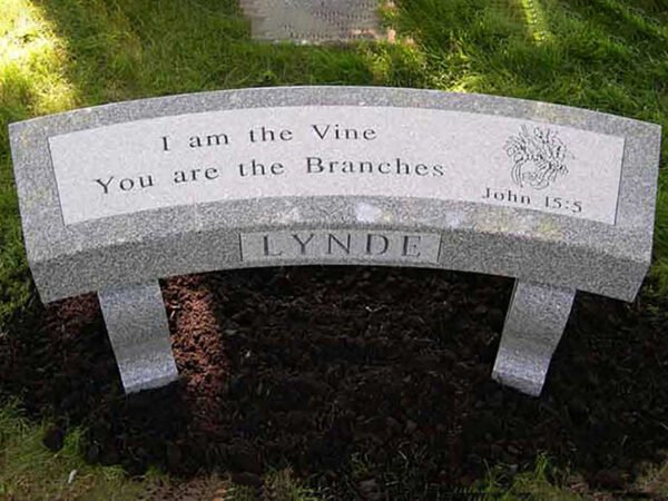 Granite Benches for Cemetery, White, Grey Stone Garden benches