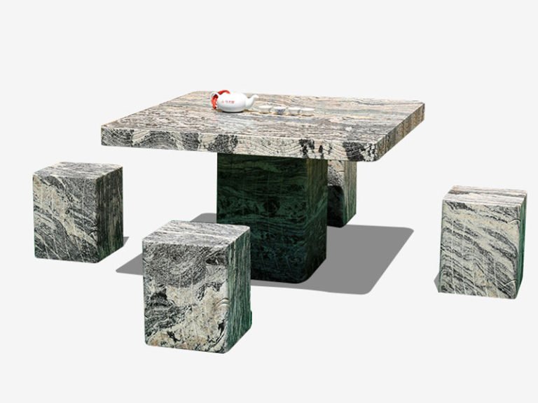 Granite Table Benches- Natural Stone Granite Table Set for Garden, Patio